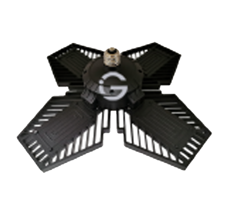 iGLO LED 4 Panels Foldable LED Garage Light - Black
